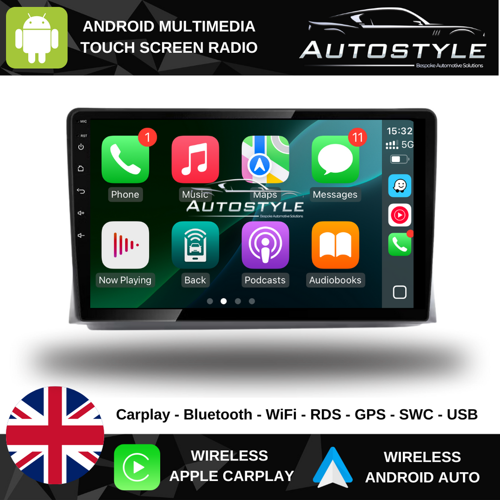 VW T5 Transporter Apple Carplay / Android Auto 9" Stereo Upgrade 2003-